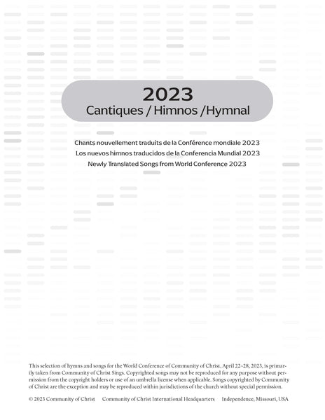 Newly Translated Songs from World Conference 2023 (PDF Download ...