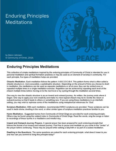 Enduring Principles Meditations (PDF Download) – Herald House