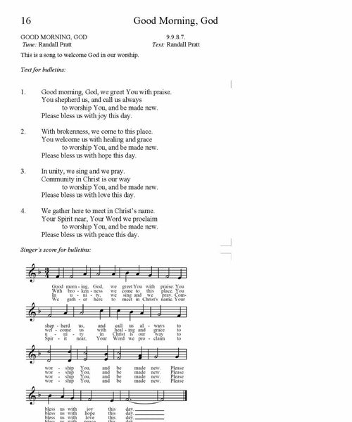 Good Morning, God Song Lyrics (PDF Download) – Herald House